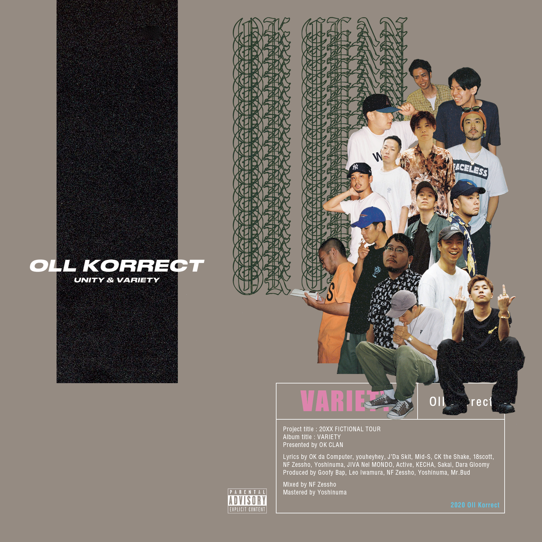 ヒップホップコレクティヴOLL KORRECTが1stアルバム『VARIETY』のリリースを記念し、LFYTとのコラボPOP UPを開催 ...